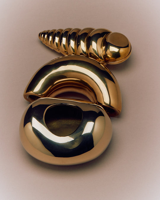 Metal Bean Vase | Silver-Plated Brass