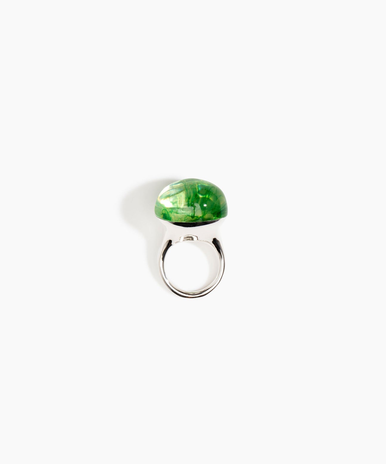 Round Watercolour Ring | Clear Water / 925 Sterling Silver
